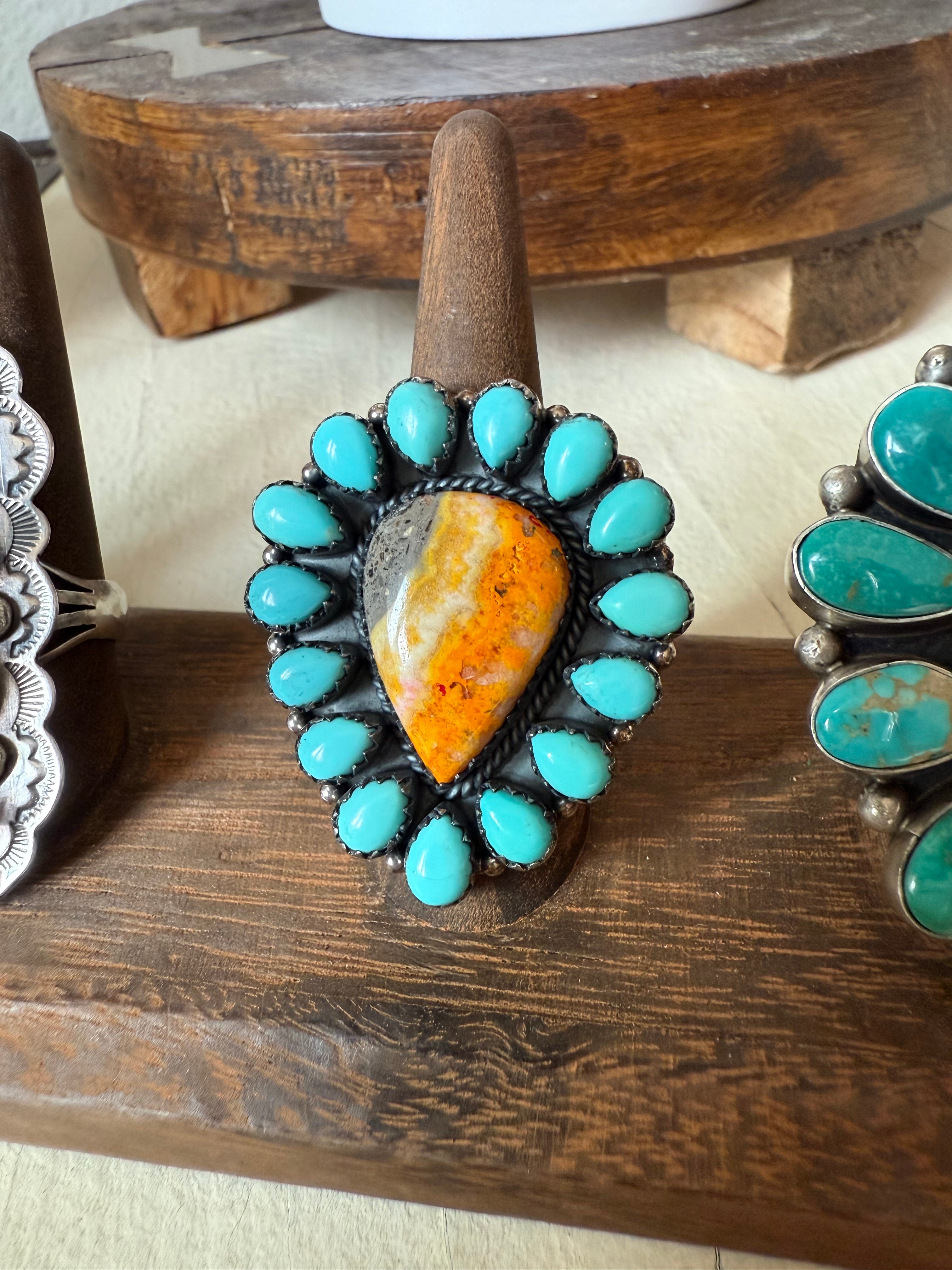 Bumble Bee Jasper and Turquoise Ring | Am’s Shanty